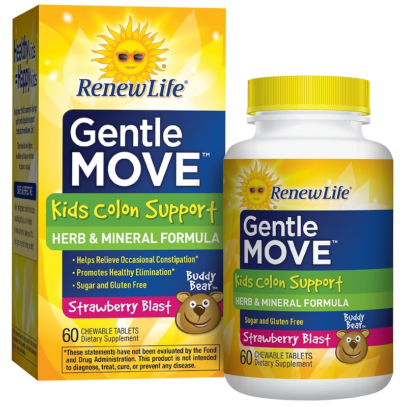 Renew Life, Gentle Move, Kids Colon Support, Strawberry Blast, 60 ...